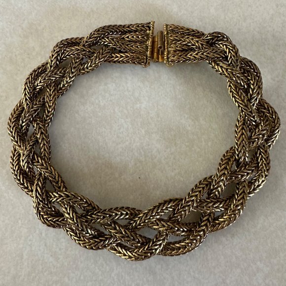 Jewelry | Antique Victorian 180s Yellow Gold Filled Braided Mesh ...